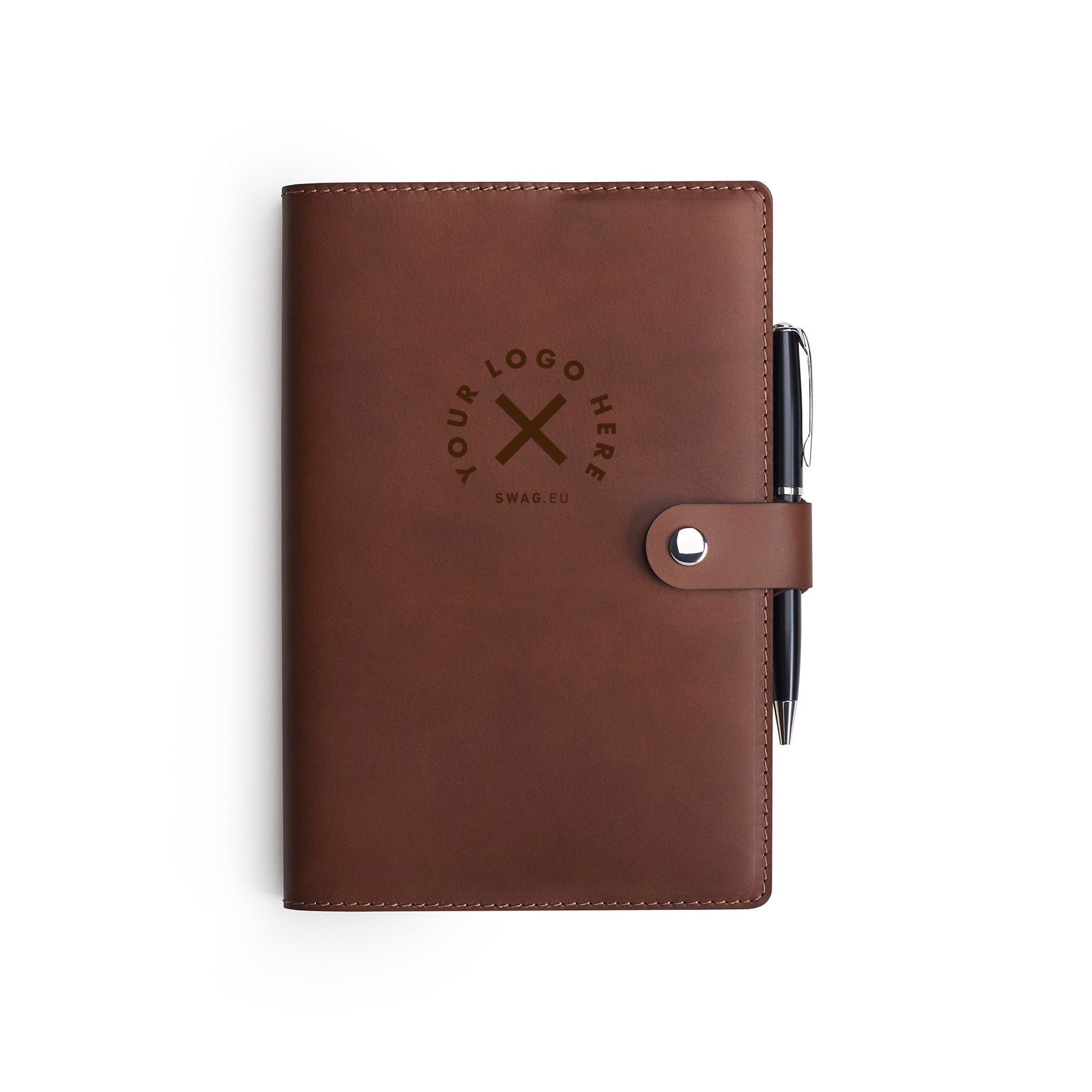 A5 Leather Notebook + Pen – SWAG.EU